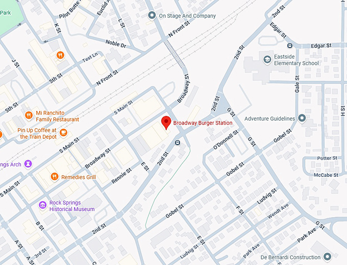 16. broadway burger station map