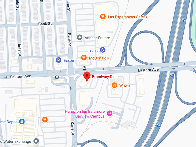 16. broadway diner map