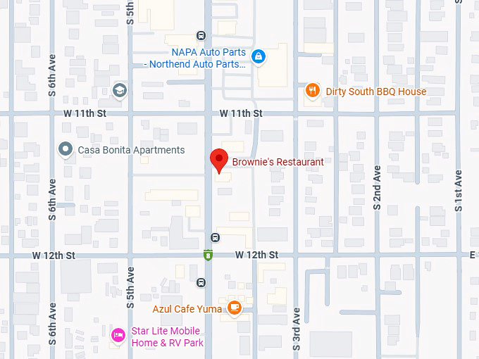 16. brownie&rsquo;s restaurant map