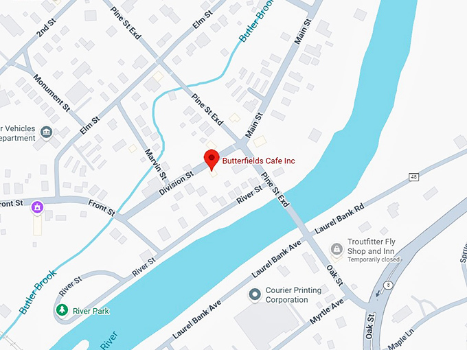 16. butterfields cafe inc. map