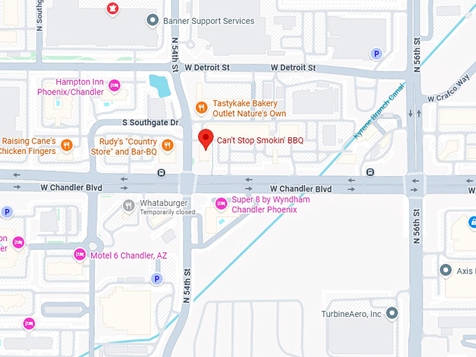 16. can't stop smokin' bbq map