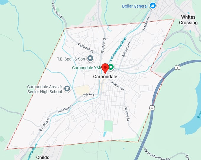 16. carbondale map