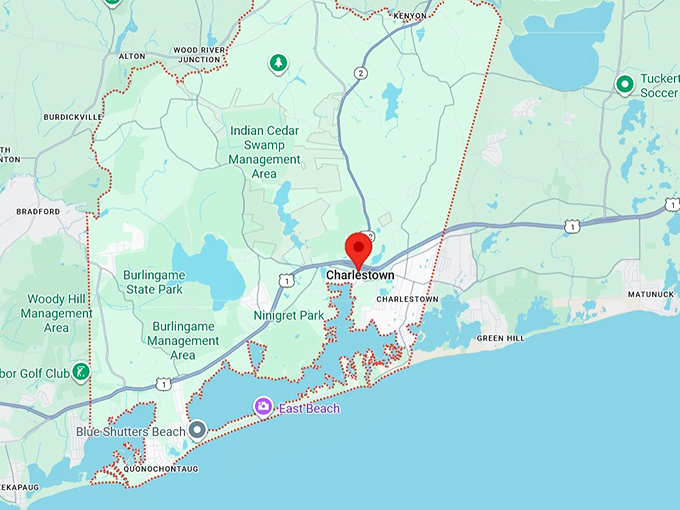 16. charlestown, ri map