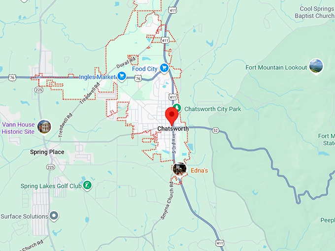 16. chatsworth, ga map