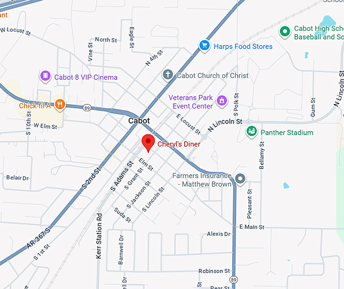 16. cheryl's diner map