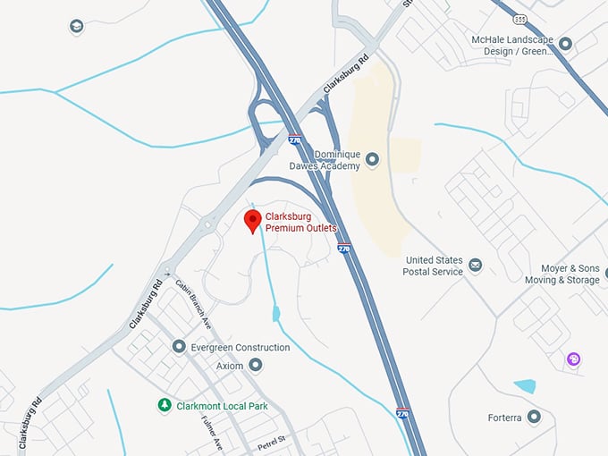 16. clarksburg premium outlets map