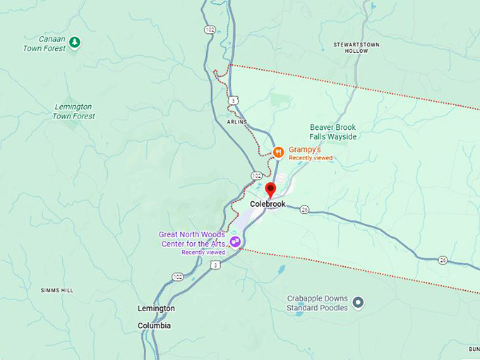 16. colebrook nh map