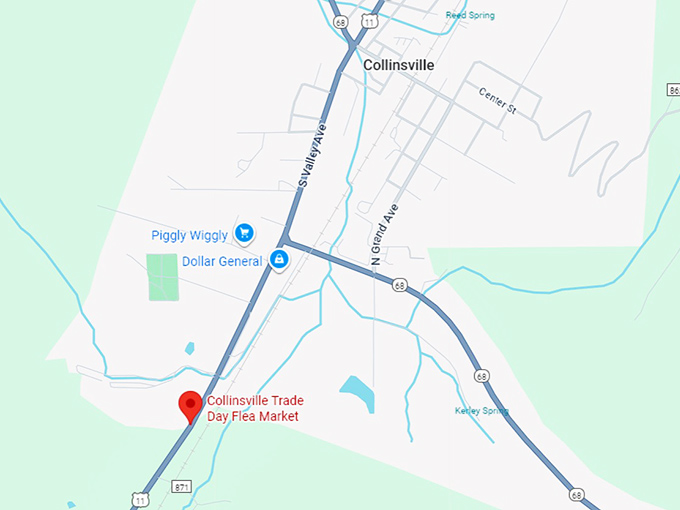 16. collinsville trade day flea market map