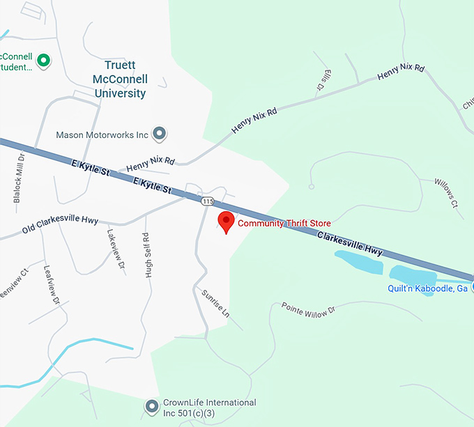 16. community thrift store map