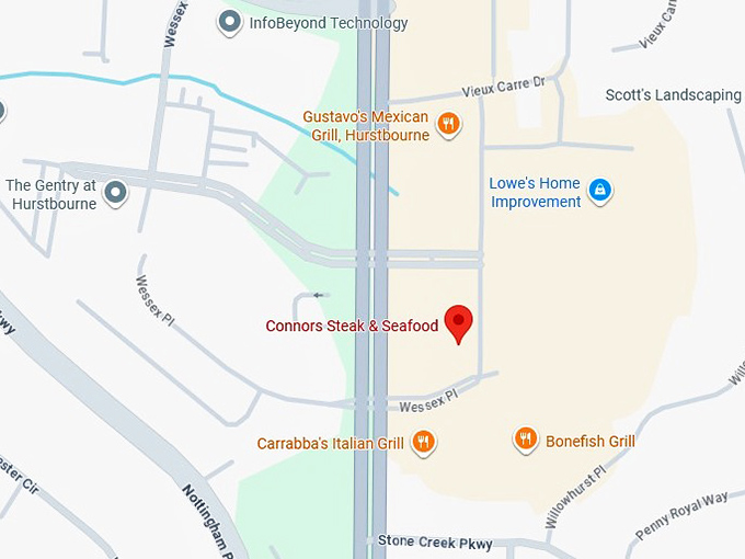 16. connors steak & seafood map