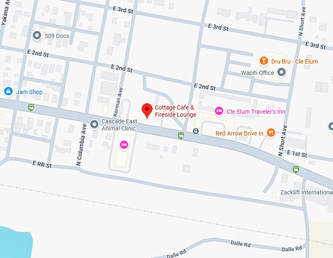 16. cottage cafe & fireside lounge map