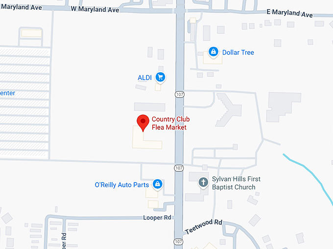 country club flea market map