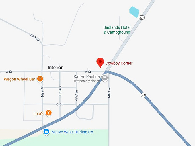 16. cowboy corner map