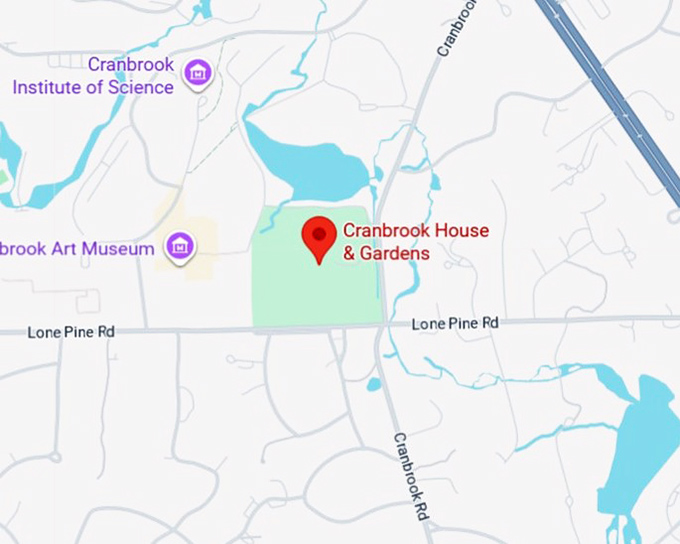 16. cranbrook house & gardens map
