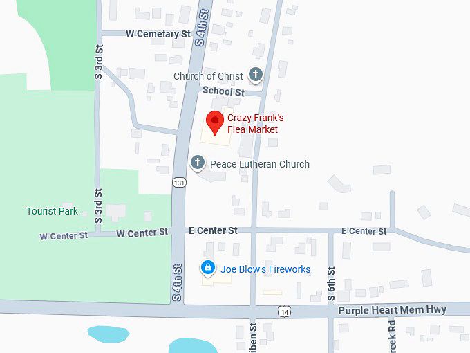 16. crazy frank's flea market map