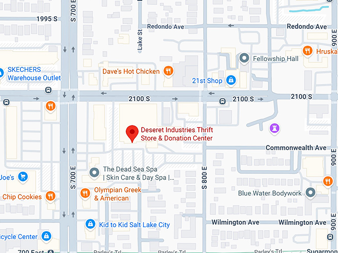 deseret industries thrift store & donation center (2140 s 800 e) map