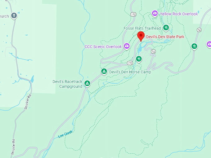 16. devil's den state park map