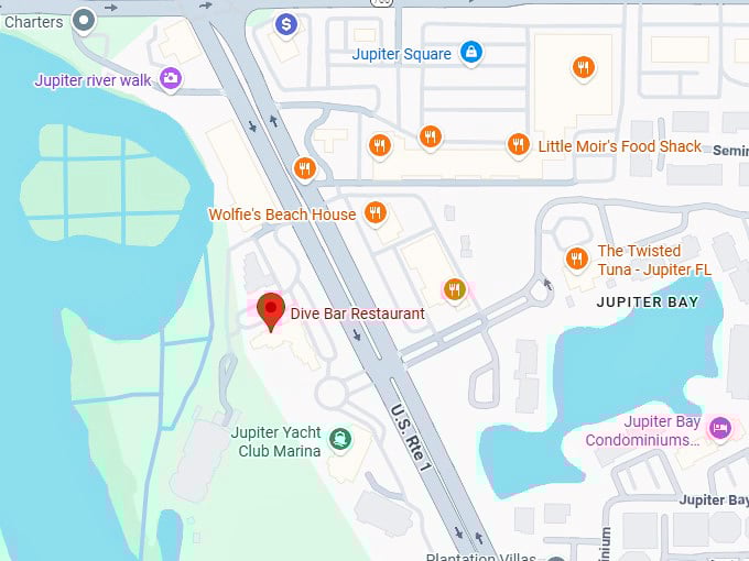 16. dive bar restaurant map