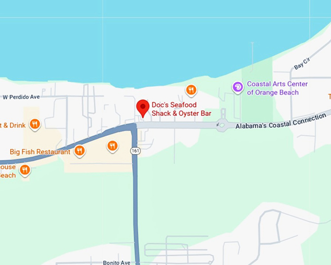 16. doc's seafood shack & oyster bar map