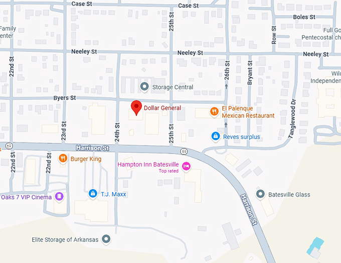 16. dollar general (925 24th st) map