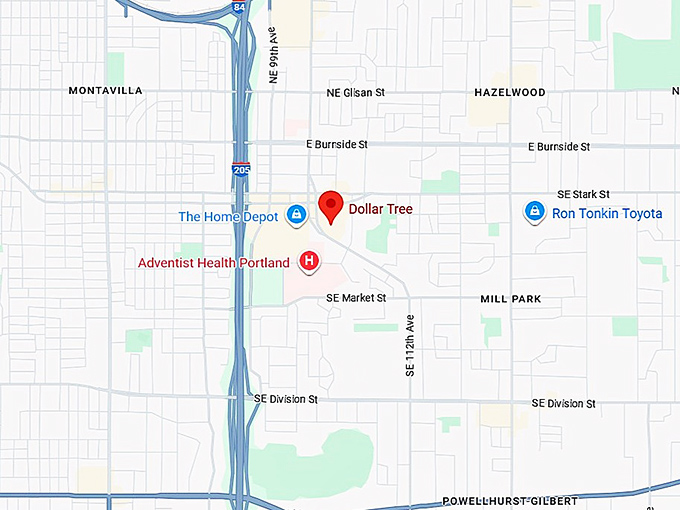 dollar tree (10534 se washington s) map