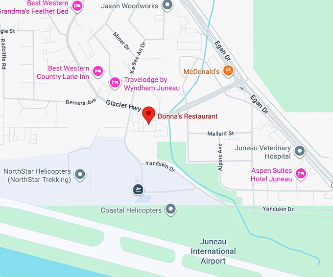 16. donna&rsquo;s restaurant map