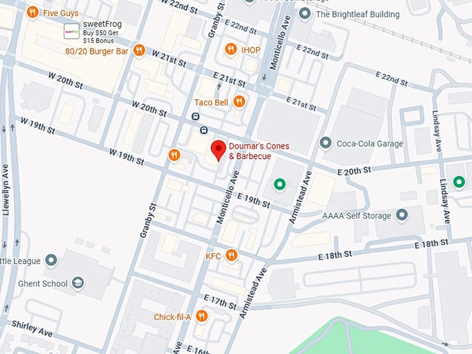 16. doumar's cones & barbecue map