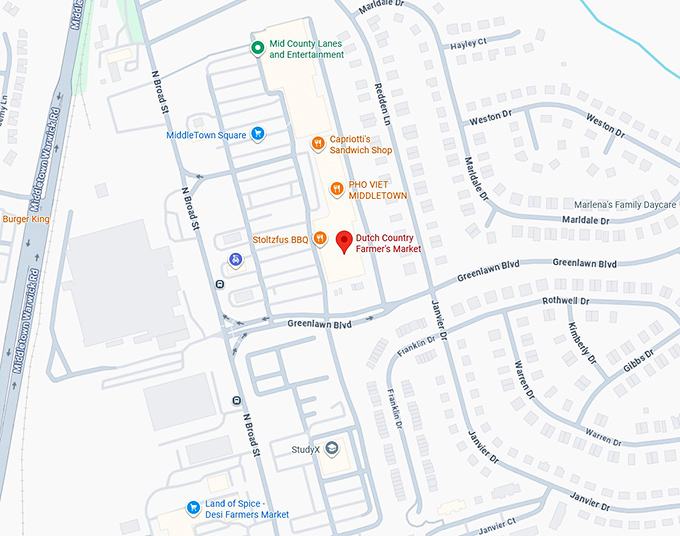 16. dutch country farmer's market map
