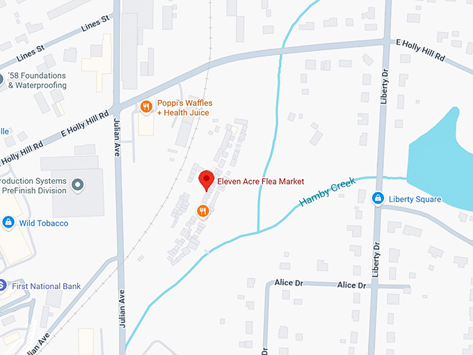 16. eleven acre flea market map