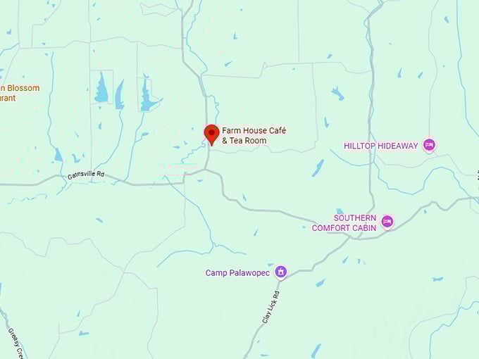 16. farm house caf&eacute; & tea room map
