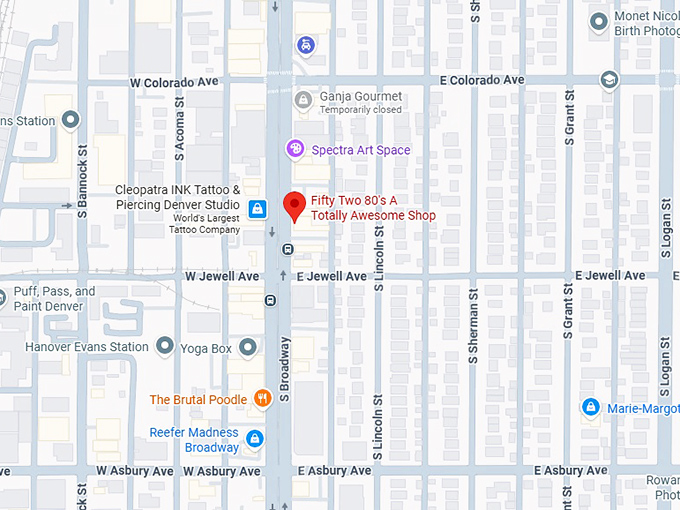 16. fifty two 80's a totally awesome shop map