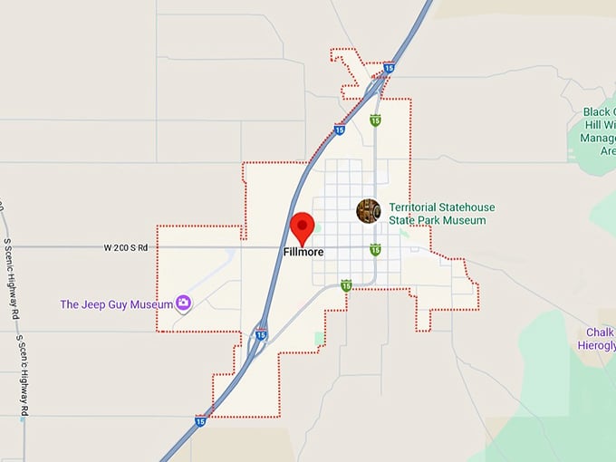 16. fillmore, ut map