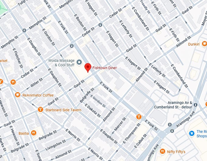 16. fishtown diner map