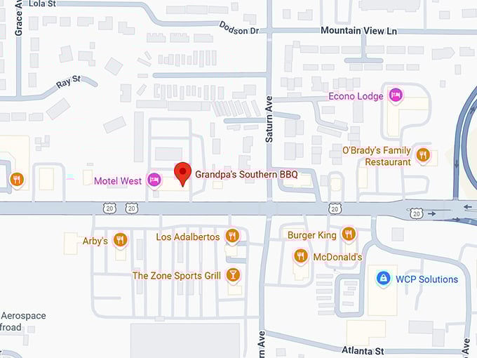 16. grandpa's southern bbq map