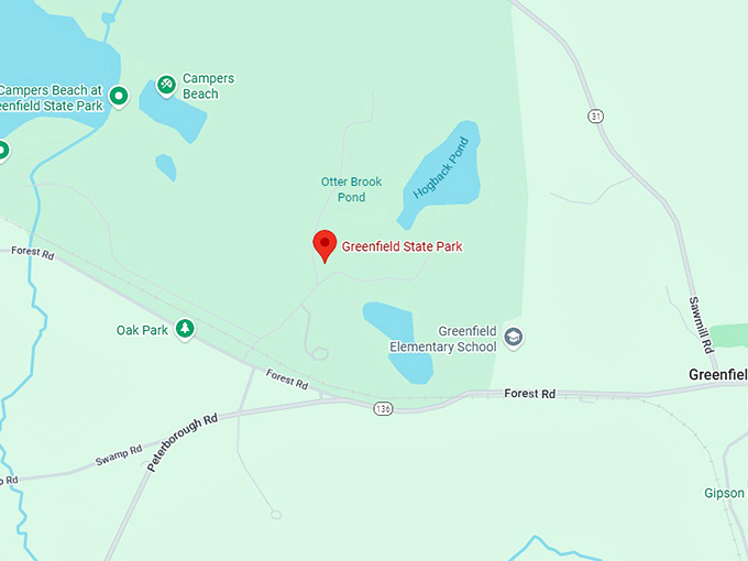 16. greenfield state park map