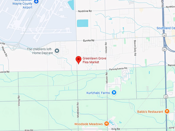 16. greenlawn grove flea market map