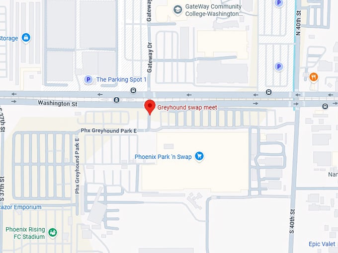 16. greyhound swap meet map