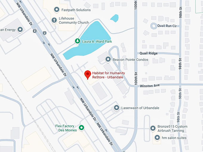 16. habitat for humanity restore urbandale map