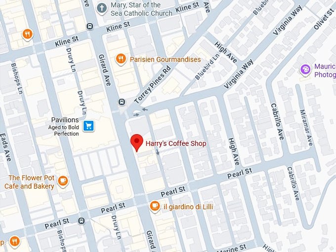 16. harry's coffee shop map