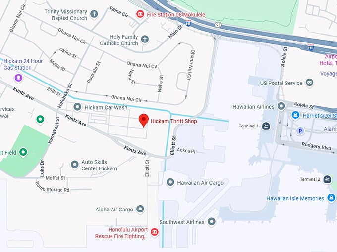 16. hickam thrift shop map