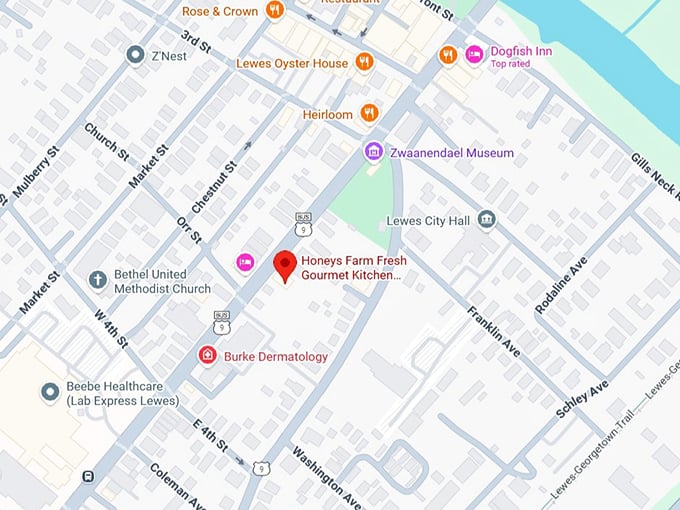 16. honeys farm fresh gourmet kitchen breakfast&lunch map