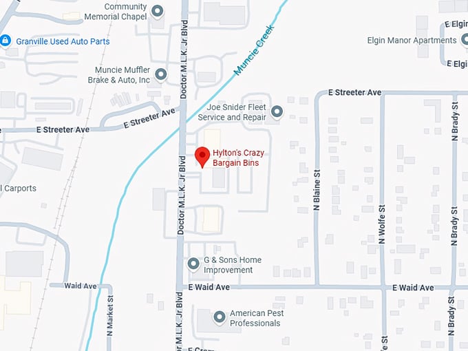 16. hylton's crazy bargain bins map