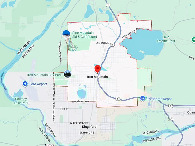16. iron mountain map