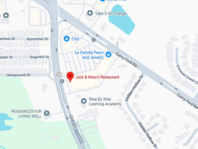 16. jack & mary's restaurant map