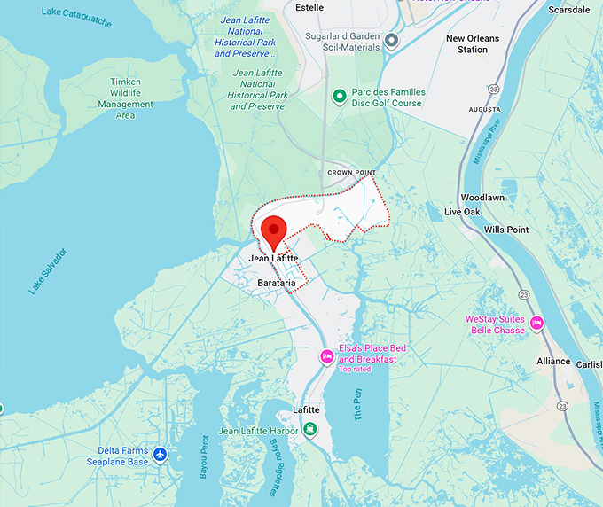 16. jean lafitte map