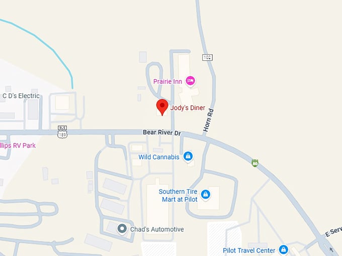 16. jody's diner map