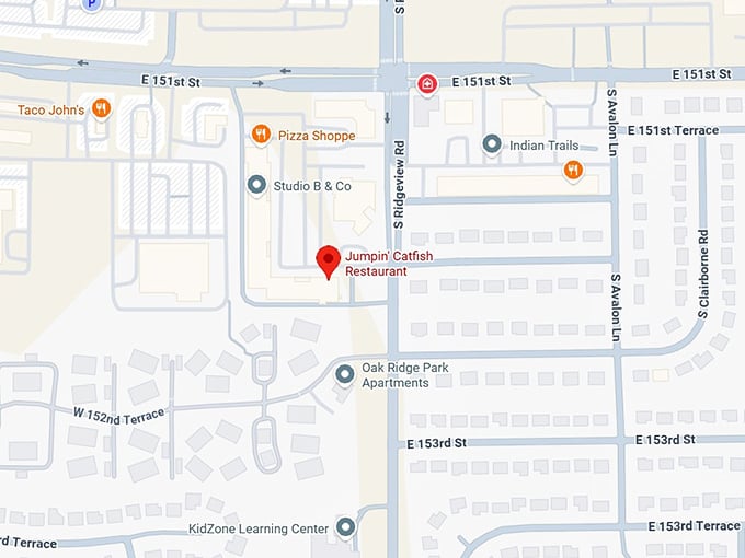 jumpin' catfish restaurant map