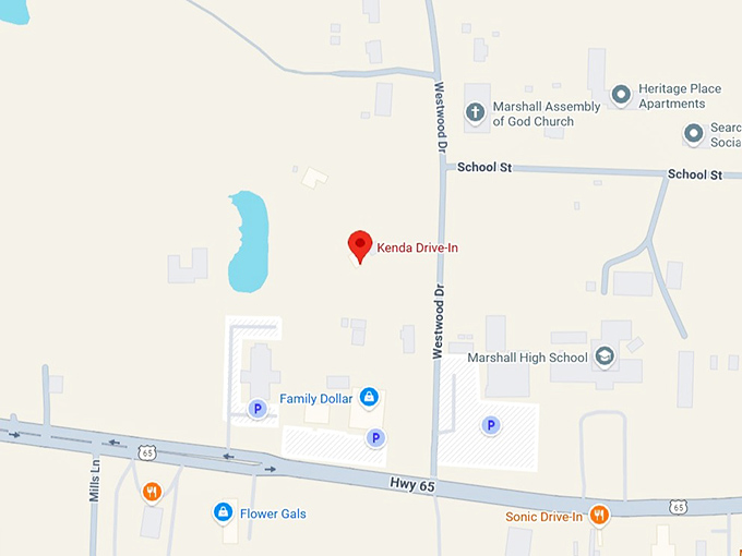 16. kenda drive in map