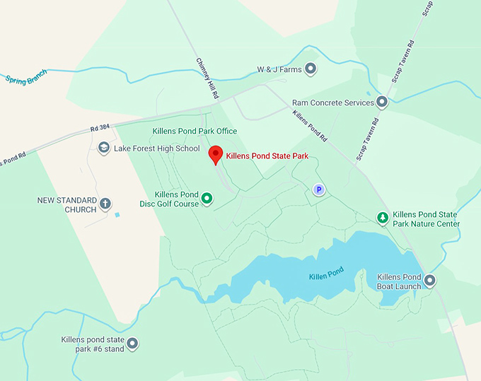 16. killens pond state park map