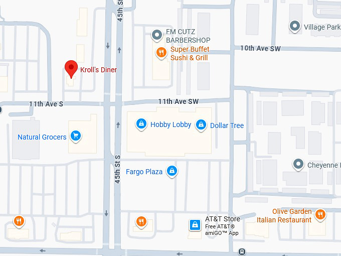 16. kroll's diner map